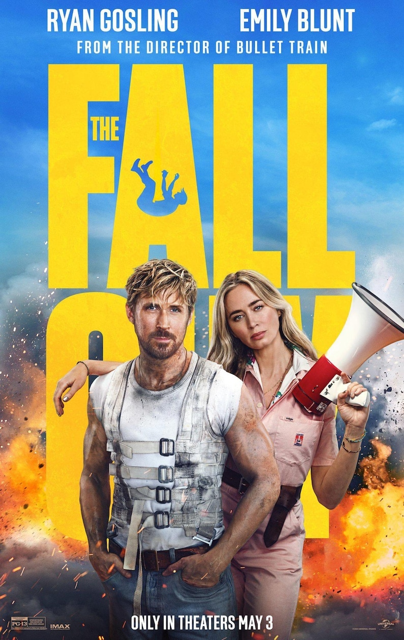 The Fall Guy Style Film Poster – Cinematic Action Movie Wall Art ...