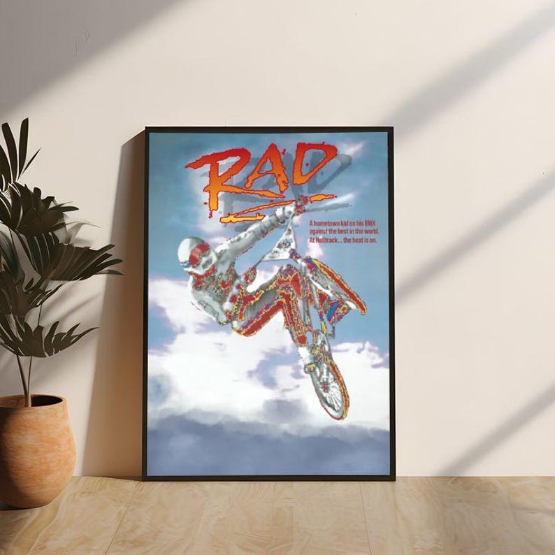 Rad 1986 Movie Poster, Rad Classic Vintage Movie Poster, Vintage Fabric ...