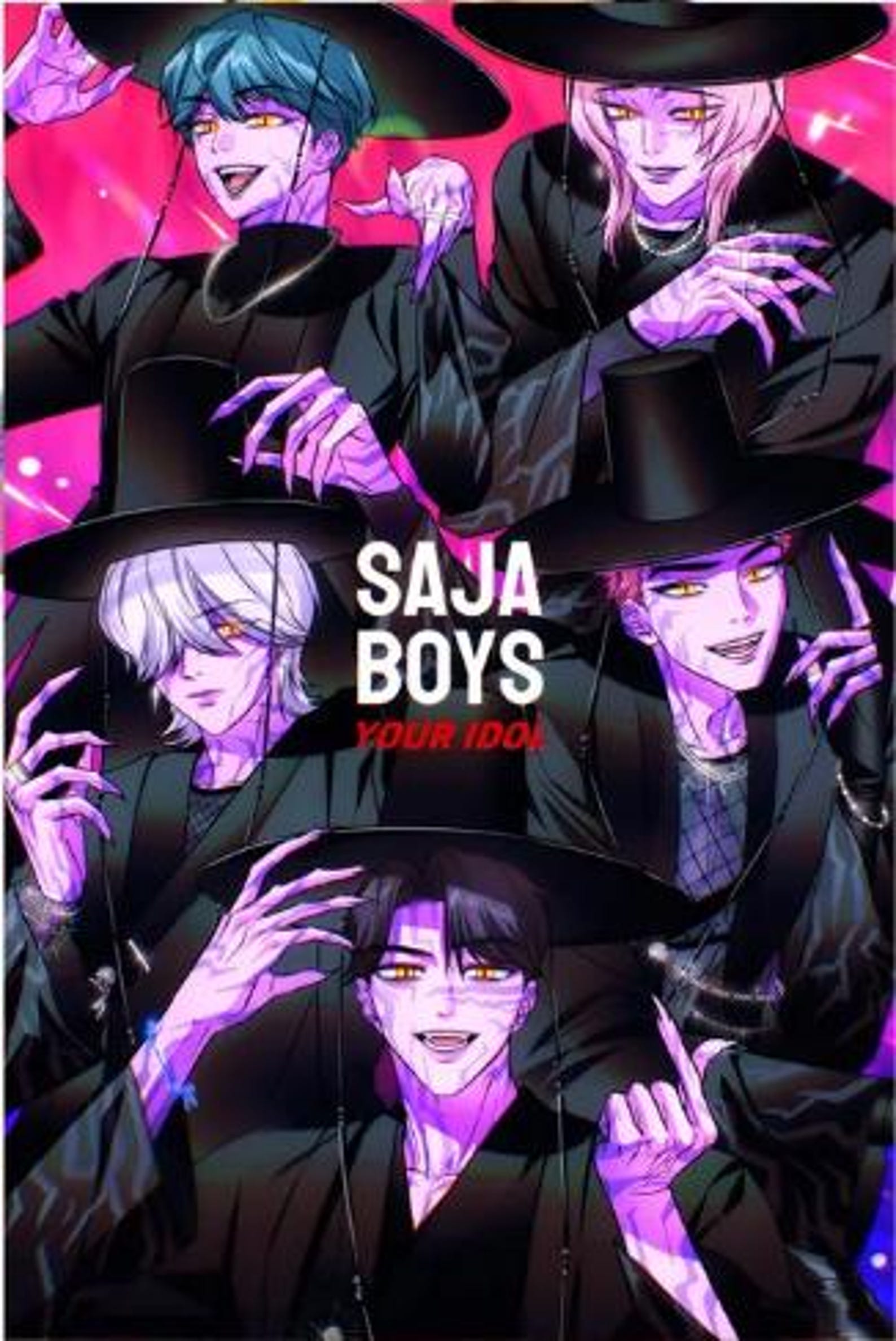 Saja Boys Kpop Demon Hunters Anime Poster - Etsy
