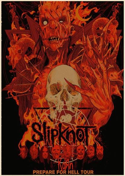 Vintage Heavy Metal Band Kraft Paper Poster Retro Bar Wall Decor, Add ...