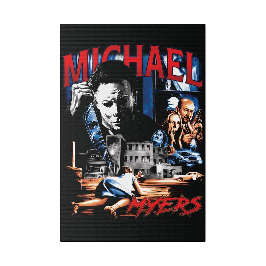 Canvas Poster, Michael Myers, Horror Movie Art Print, Halloween Decor ...