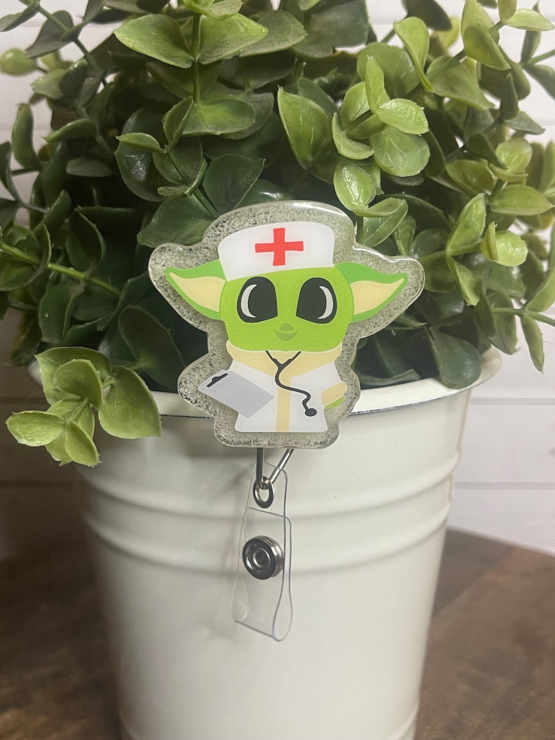 2 Baby Yoda Nurse Badge Reel - Etsy