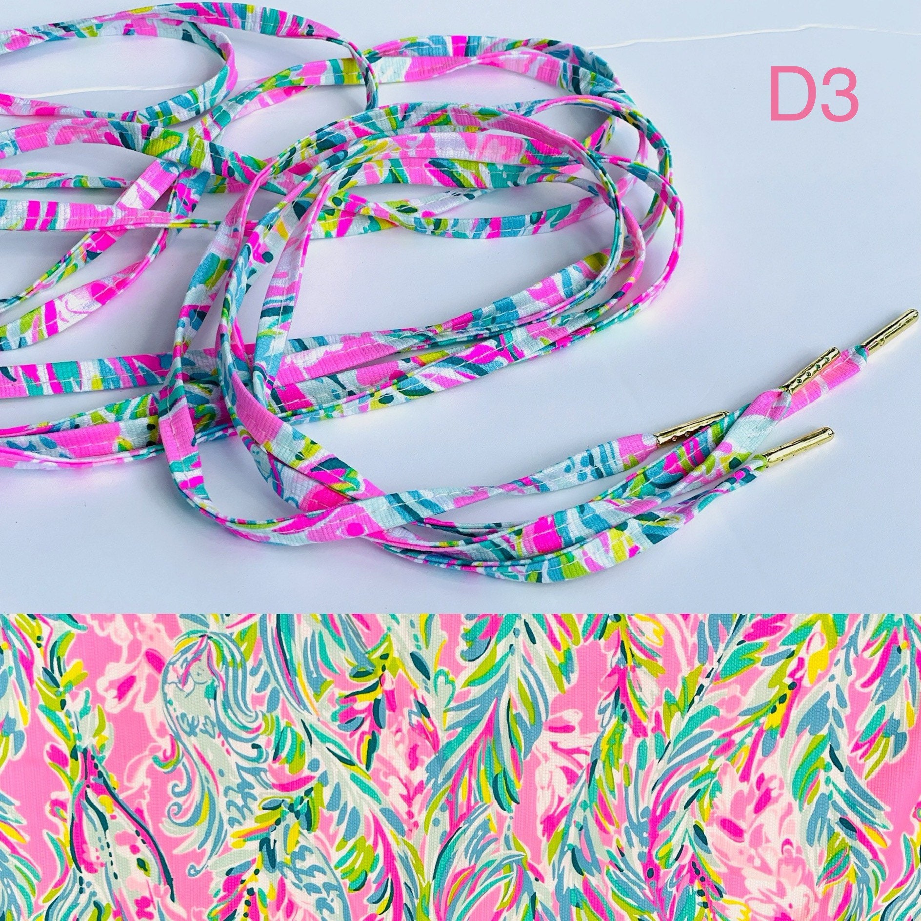 Shoe Laces Made With LP Dobby Fabric Gold Ends Unique Special Gift ...