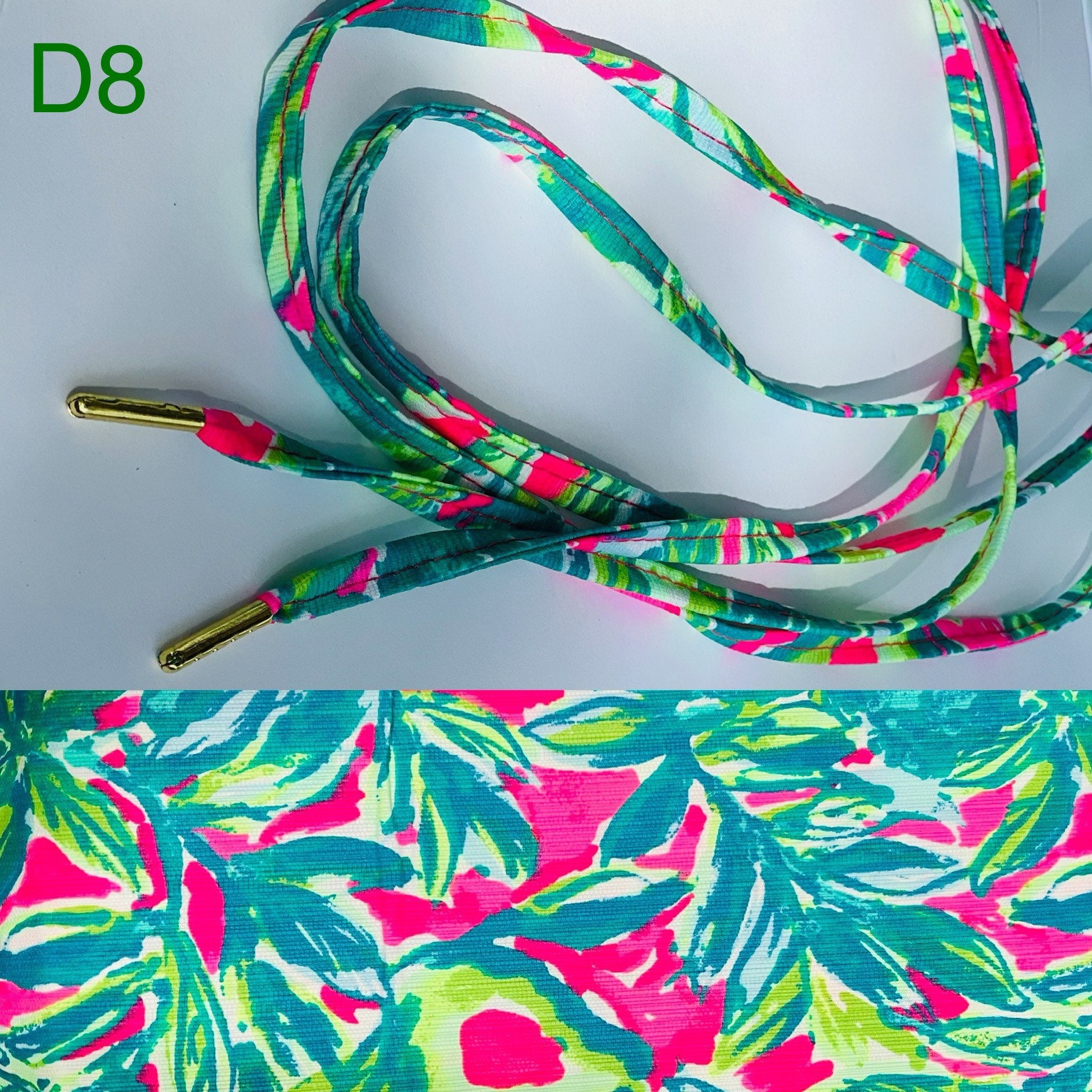 Shoe Laces Made With LP Dobby Fabric Gold Ends Unique Special Gift ...