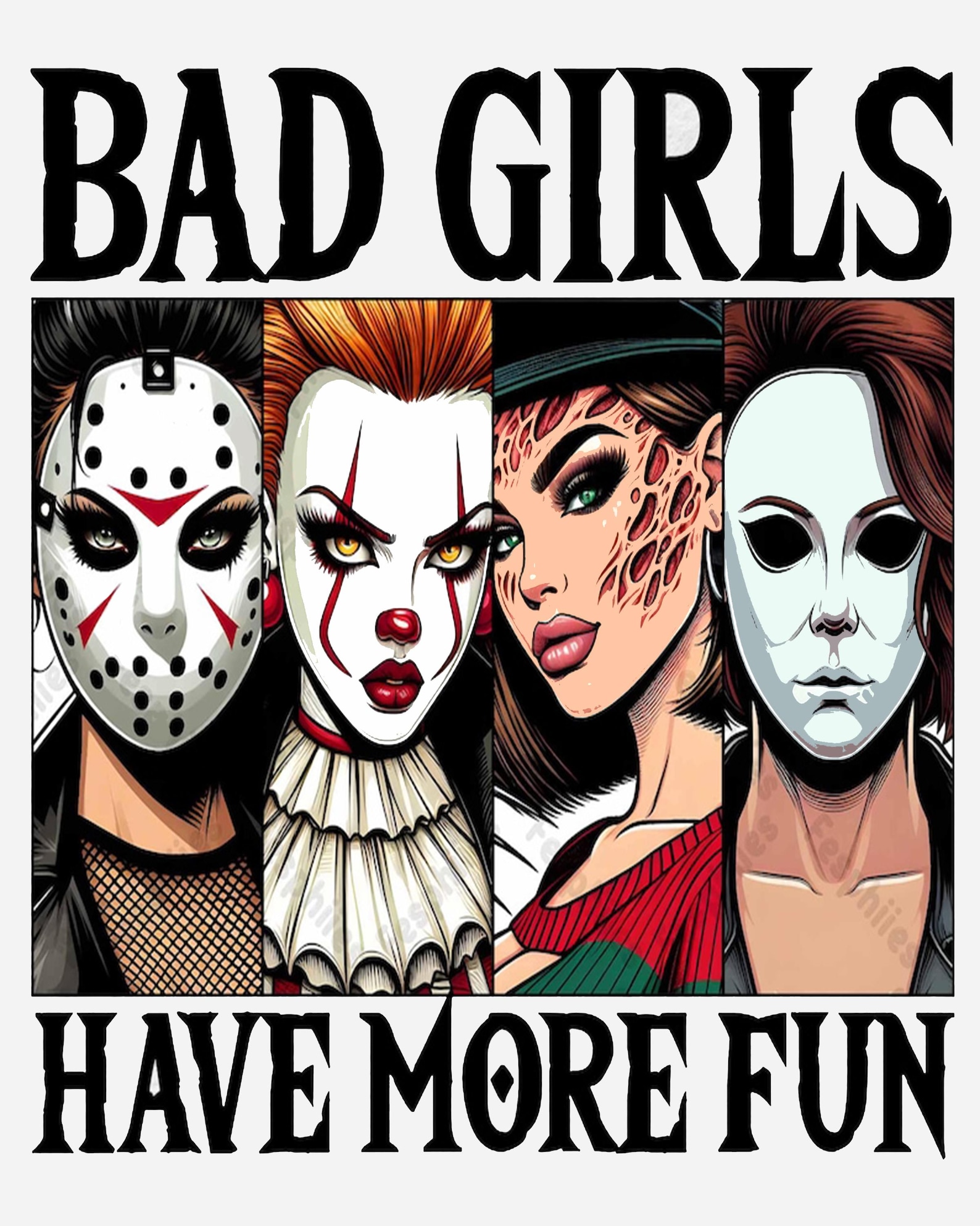 Bad Girls Horror Png, Halloween Horror Characters Png, Friends Horror ...