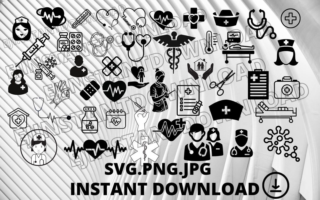 Medical Field Svg Bundle, Medical Svg, Nurse Tools Svg Bundle, Nurse ...