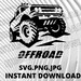 American off Road CAR Svg, Truck SVG PNG Instant File, Offroad ...