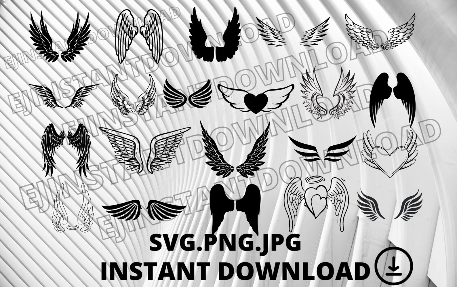 ANGEL WINGS SVG png bundle, Angelic svg, cricut angel svg, angel svg ...
