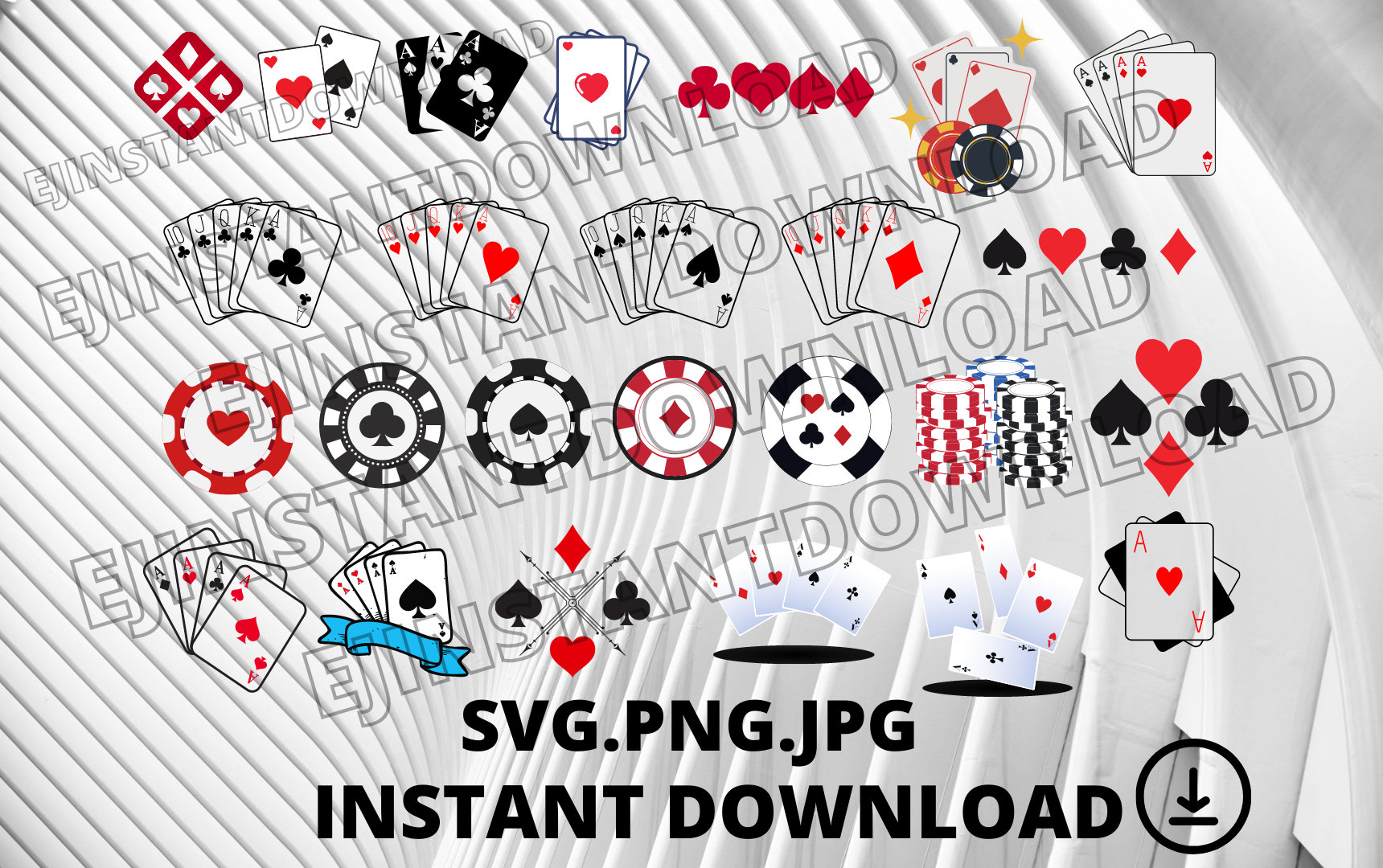 Playing Cards Svg Bundle, Ace of Spades Svg Bundle, Playing Card Svgs ...