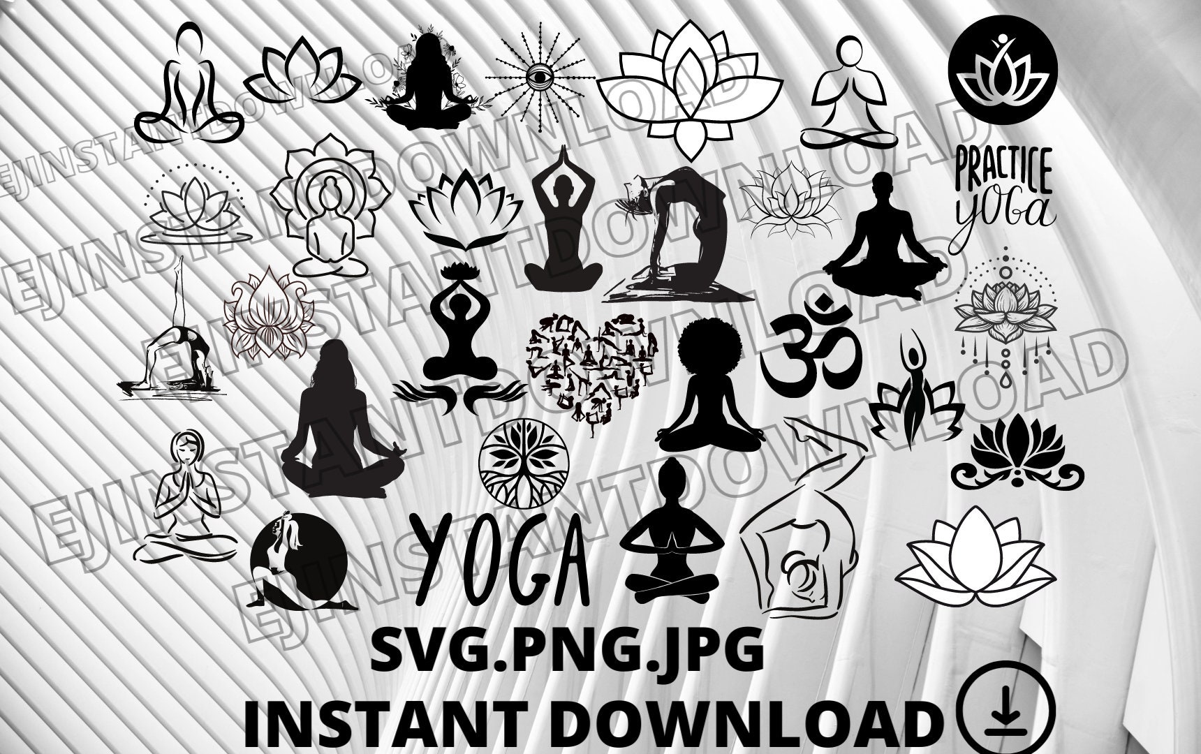 Yoga SVG Bundle, Yoga Svg, Yoga Meditation Svg Png Bundle,yoga Pose ...