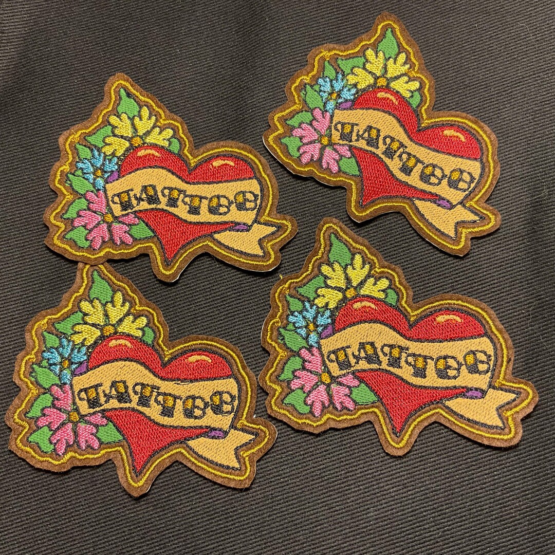 Sew on Tattoo, Small Version on Brown Felt - Etsy