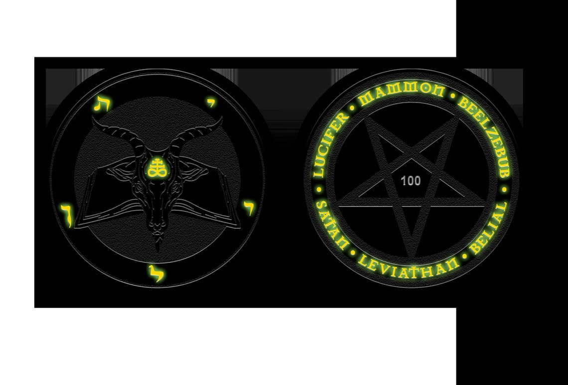 The Satanic Library Challenge Coin - Etsy