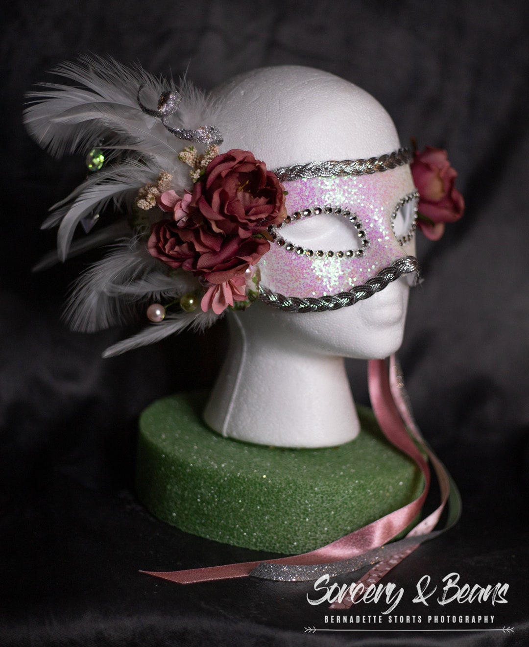Masquerade Party Mask Pink/rose Theme - Etsy
