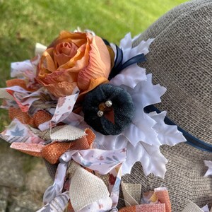Witch Hat Cottagecore Whimsical Pumpkin Witch Hat Embellished Witch Hat ...