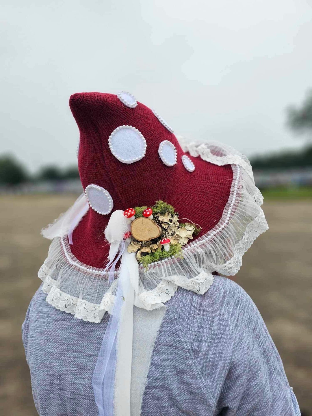 Mushroom Hat Toadstool Fairy Hat Cottagecore Renfaire Hat, Made to ...