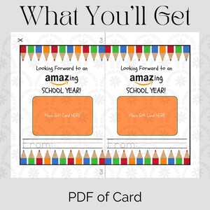 Amazing School Year, Back to School Amazon Gift Card Greeting Card, New ...