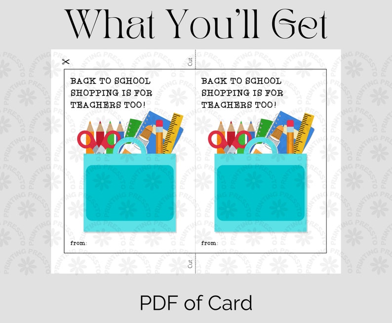 Back to School Teacher Gift Card Greeting Card, New Teacher, New School ...