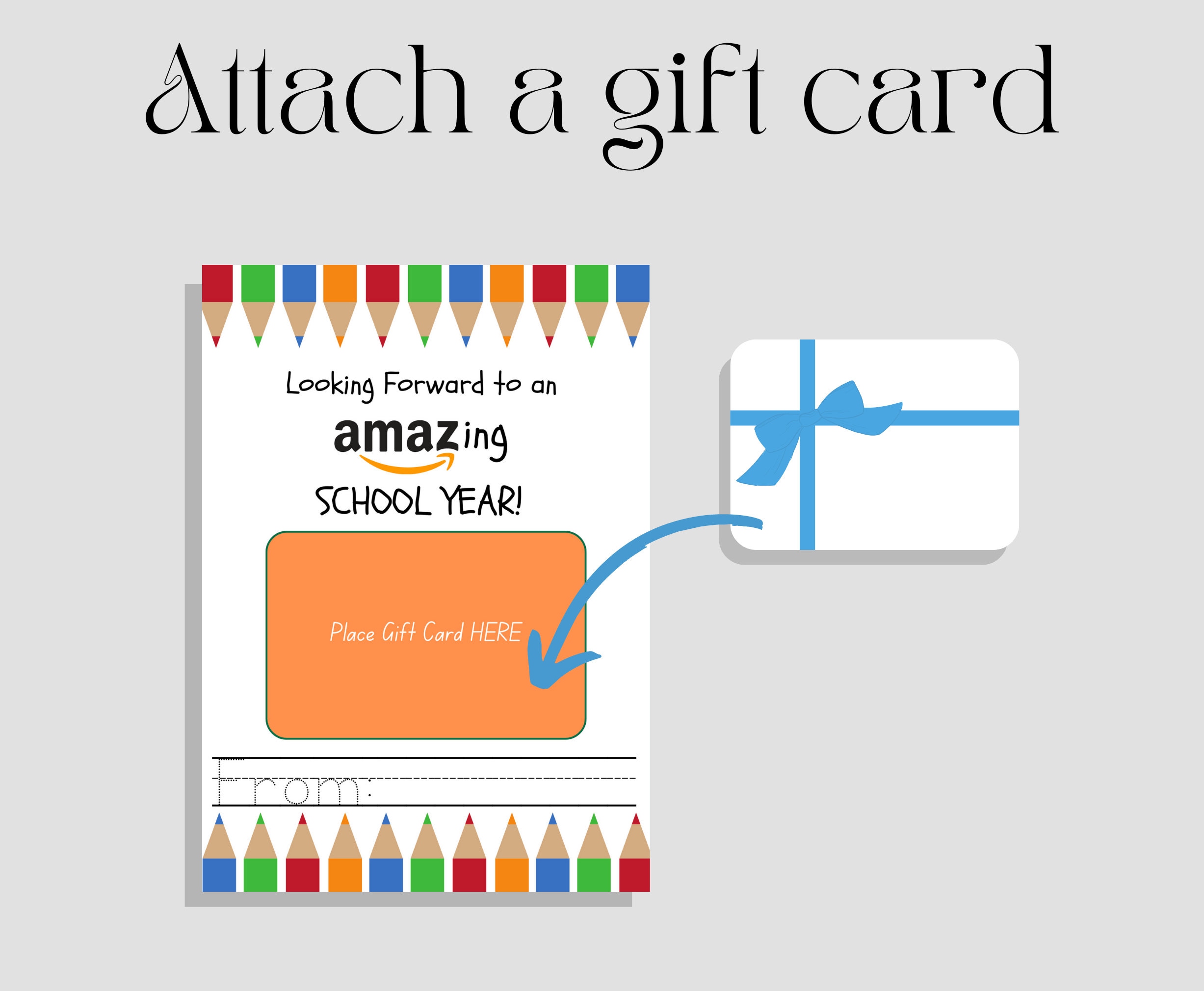 Amazing School Year, Back to School Amazon Gift Card Greeting Card, New ...