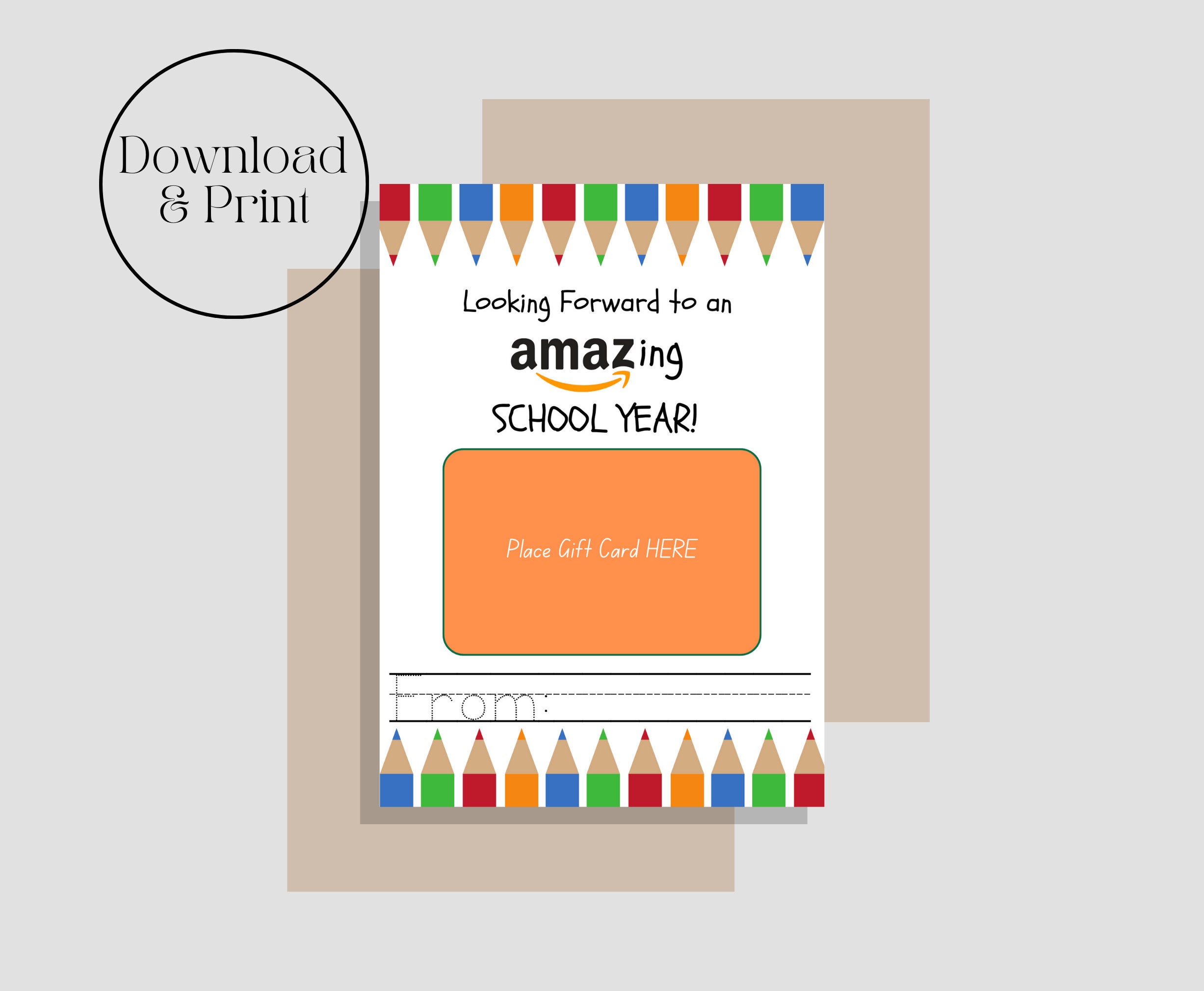 Amazing School Year, Back to School Amazon Gift Card Greeting Card, New ...