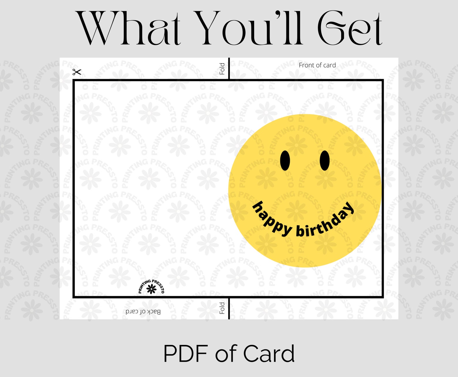 Happy Birthday Greeting Card, Happy Face, Smile, Smiley Face, Y2K ...