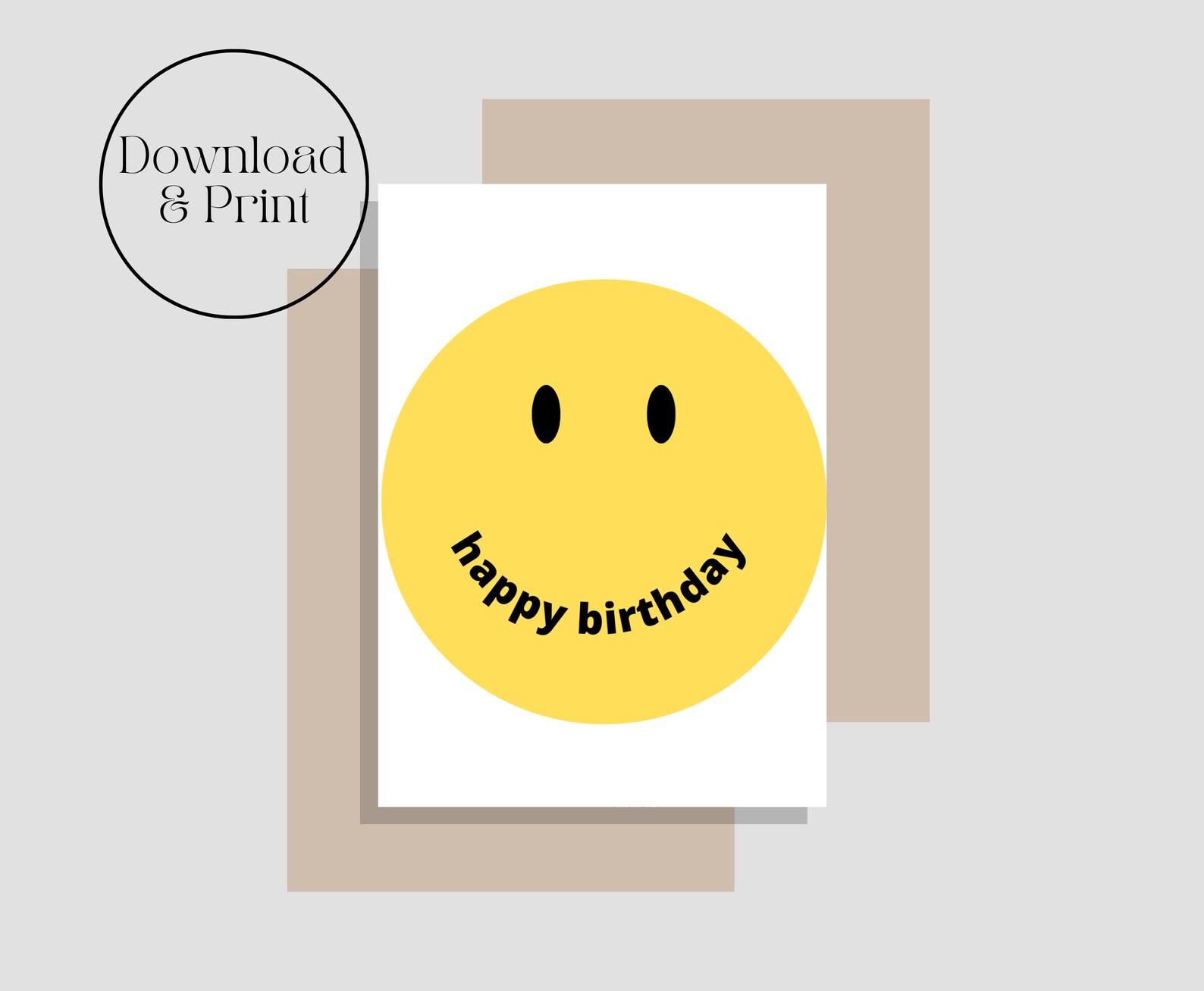 Happy Birthday Greeting Card, Happy Face, Smile, Smiley Face, Y2K ...