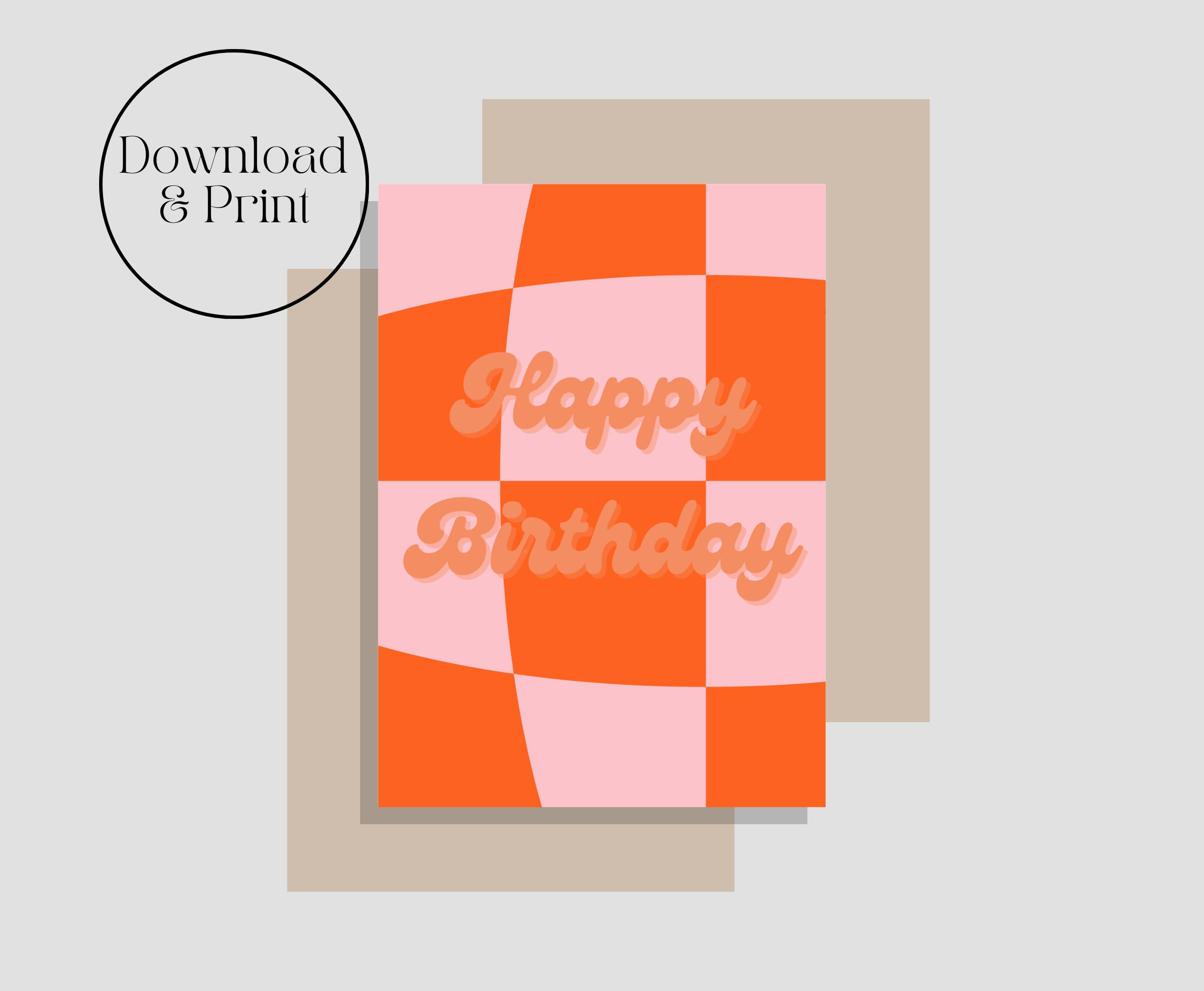 Happy Birthday Greeting Card, Instant Download, Download and Print ...
