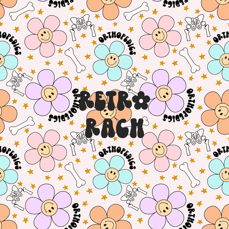 Orthopedics Seamless Repeating Pattern Retro Fabric Design - Etsy