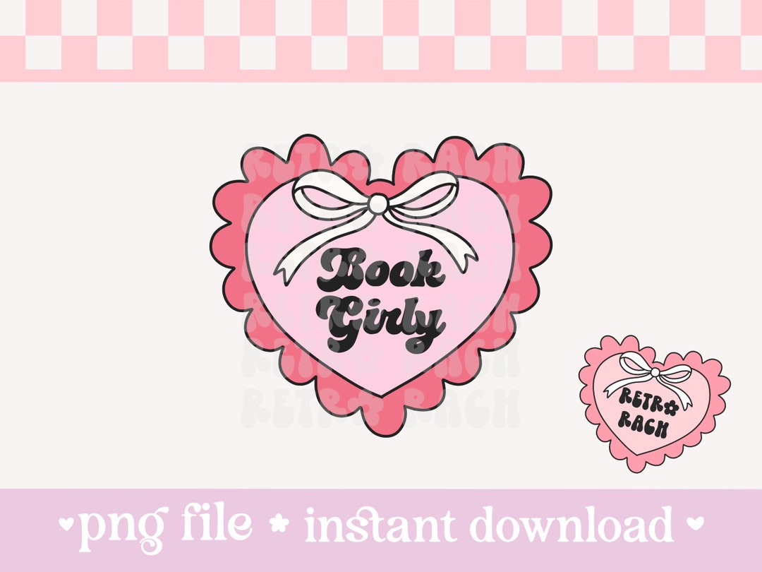 Book Girly PNG - Retro Romance Sublimation Design - Trendy - Etsy