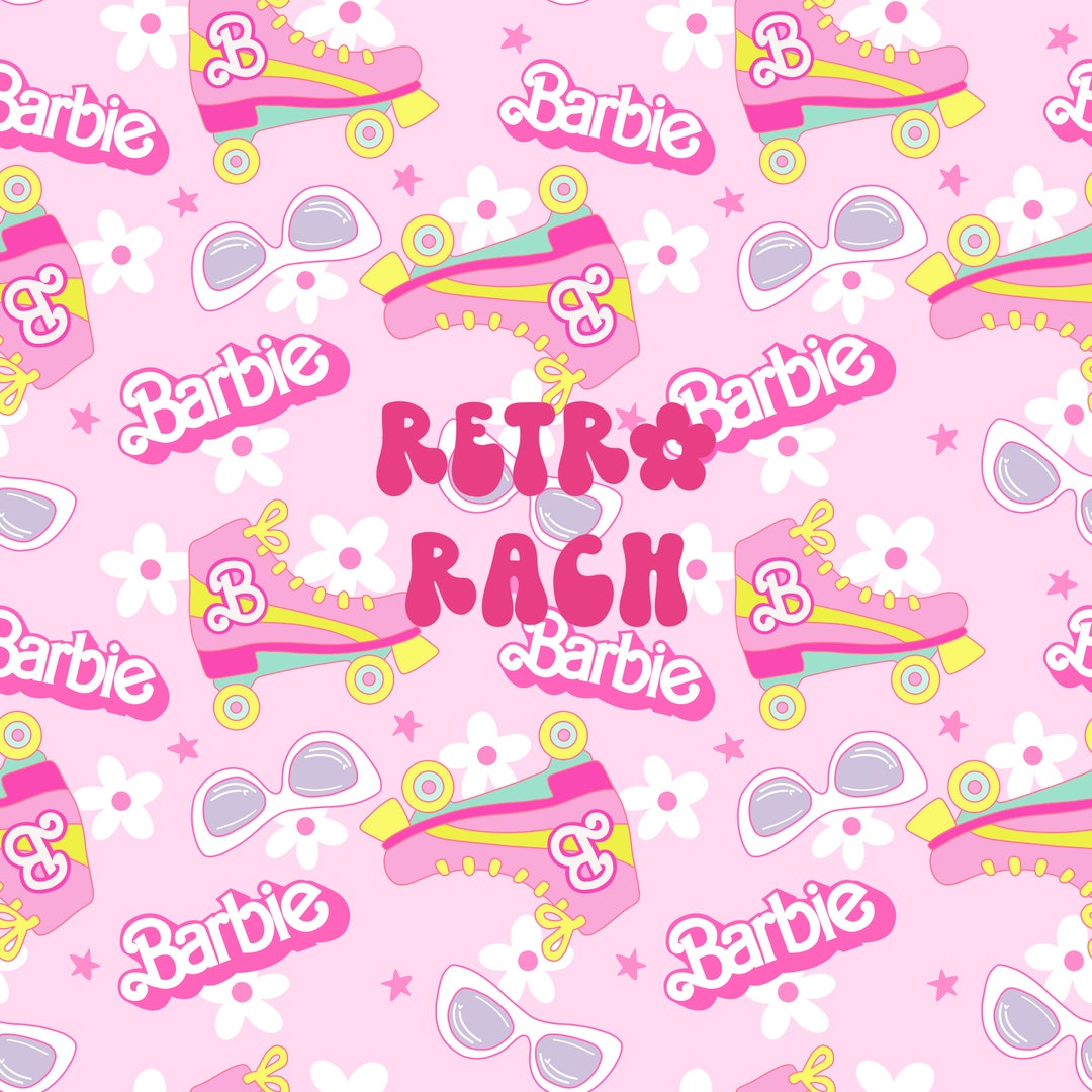 Y2K Doll Seamless Repeating Pattern Retro Pink Fabric Design for ...