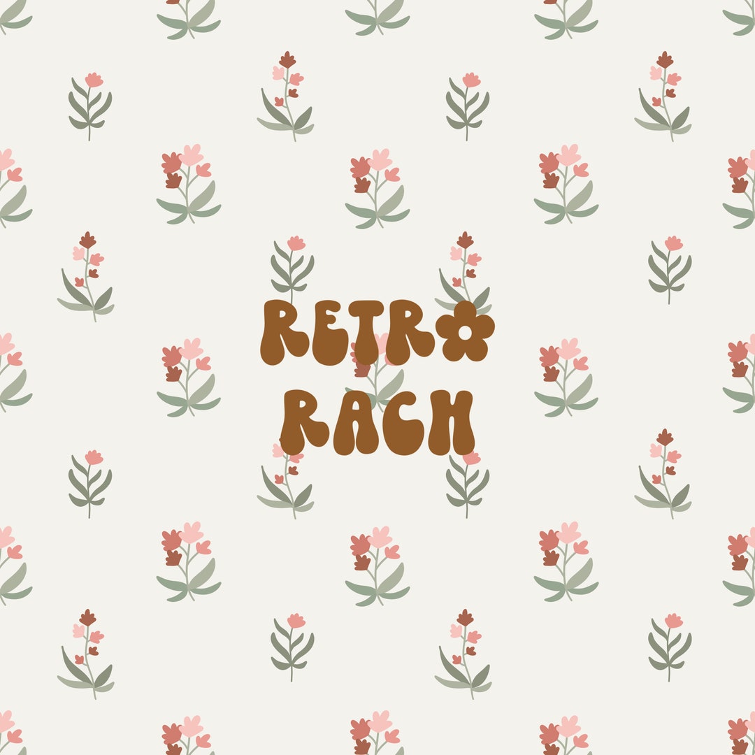 Girly Floral Seamless Repeating Pattern - Retro Fabric Design for ...