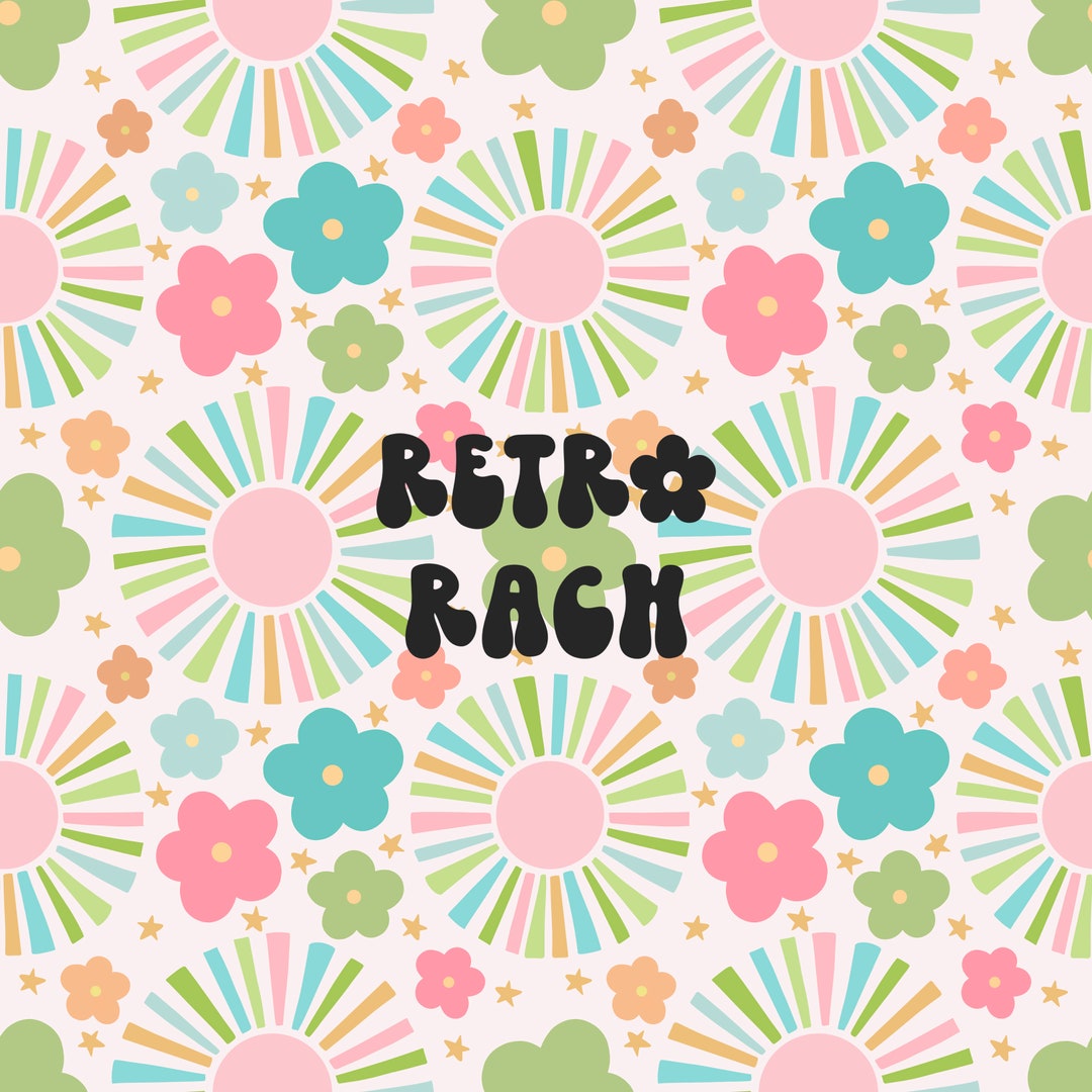 Colorful Sun Seamless Repeating Pattern - Retro Fabric Design for ...