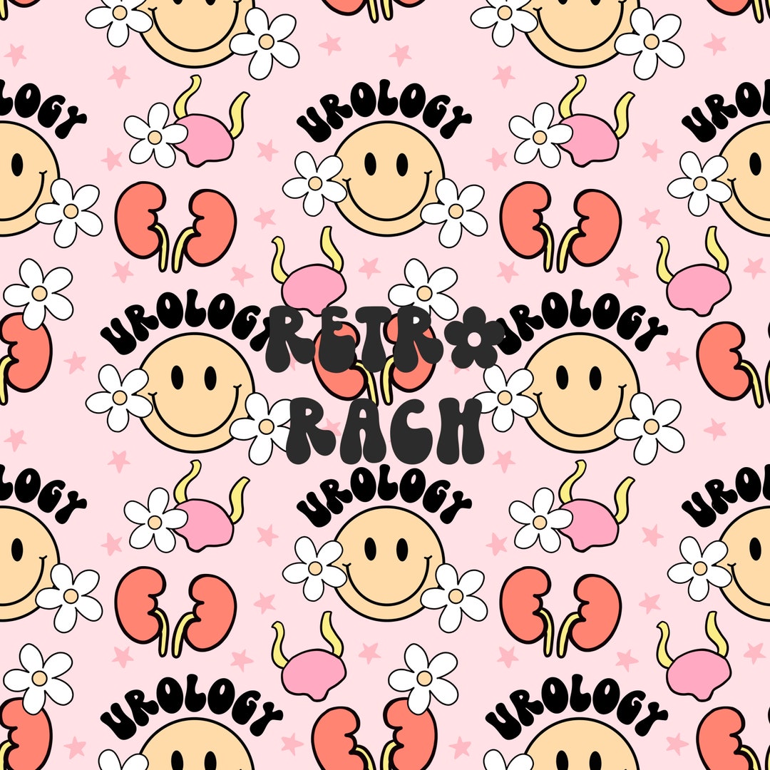 Urology Seamless Repeating Pattern - Retro Medical Fabric Design for ...