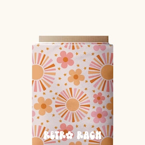 Boho Sun Seamless Repeating Pattern - Retro Fabric Design for ...