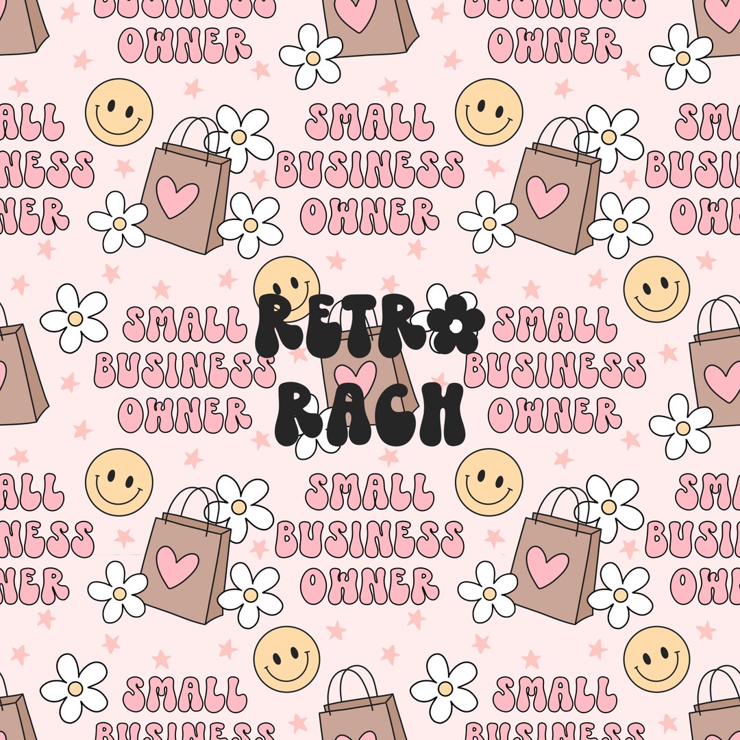 Small Business Owner Seamless Repeating Pattern - Retro Fabric Design ...