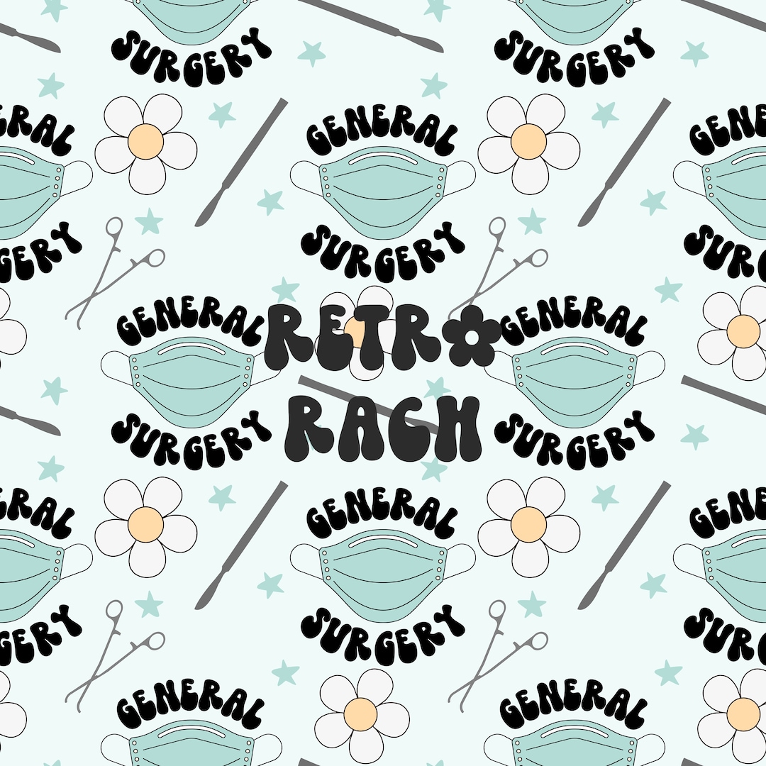 General Surgery Seamless Repeating Pattern - Retro Medical Fabric ...
