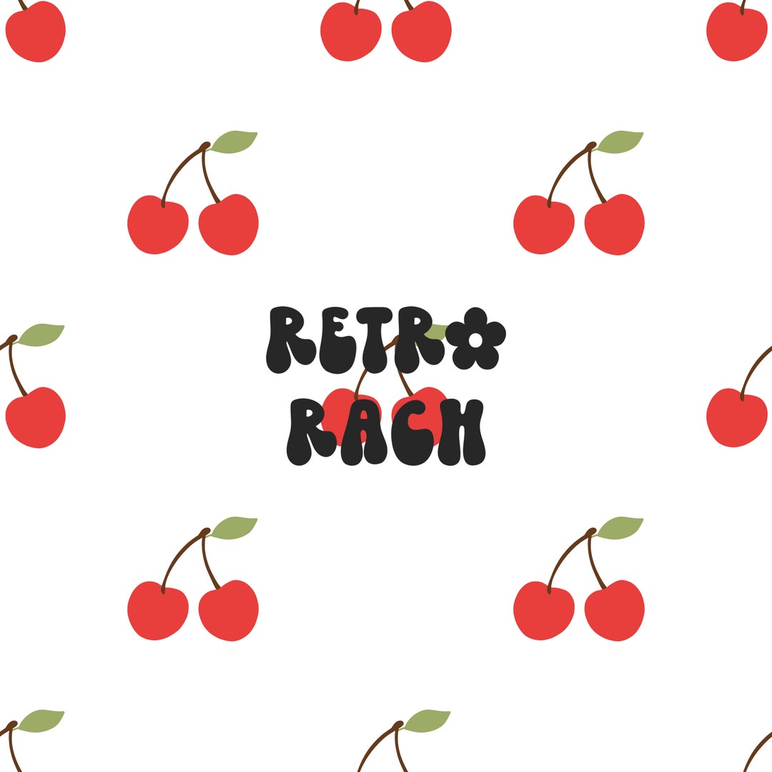 Cherry Seamless Repeating Pattern - Retro Fabric Design for Sublimation ...