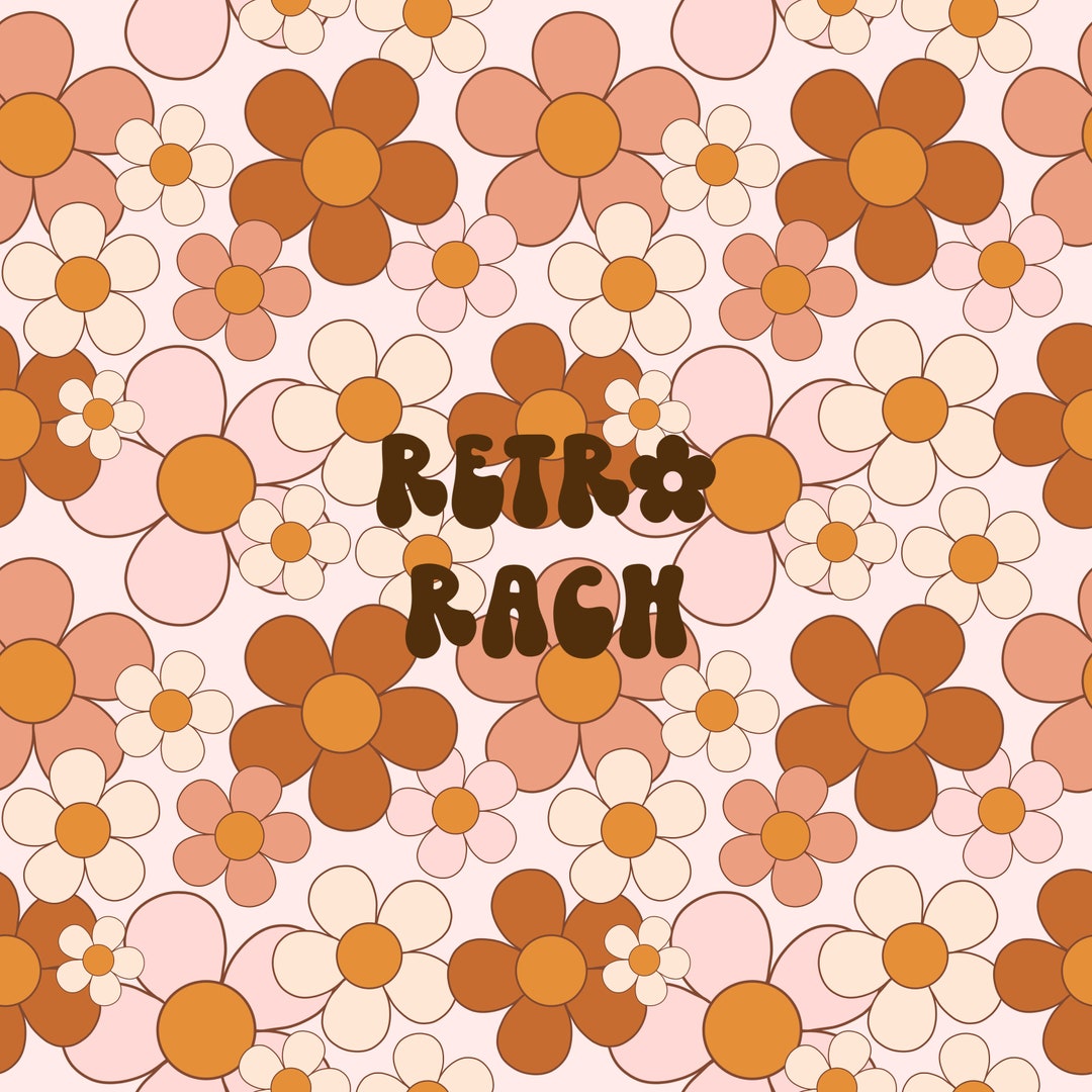 Boho Daisy Seamless Repeating Pattern - Retro Fabric Design for ...