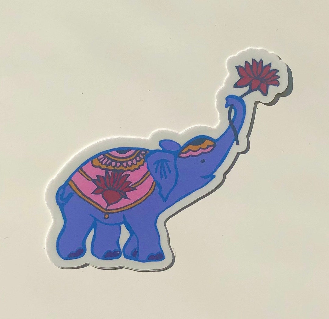 STICKER Purple Elephant Waterproof Sticker Laptop Sticker - Etsy