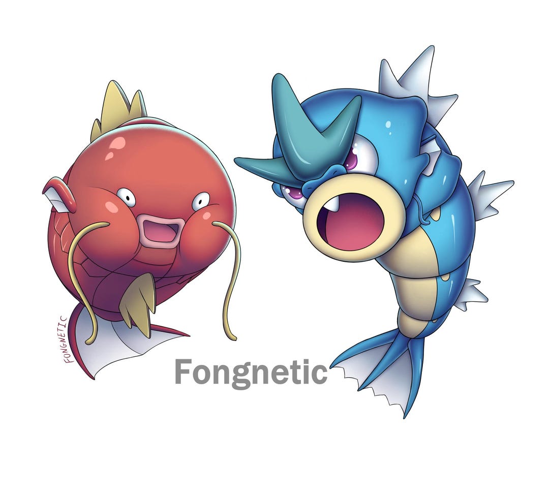 Pokemon Gen 1 Stickers Magikarp & Gyarados - Etsy