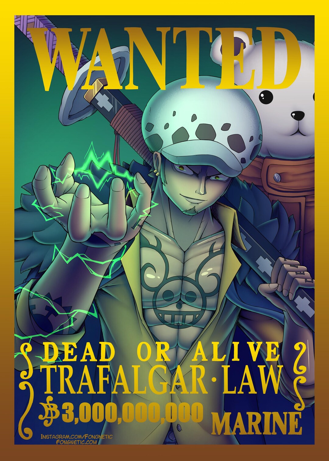 Wanted Poster OP 2 - Etsy