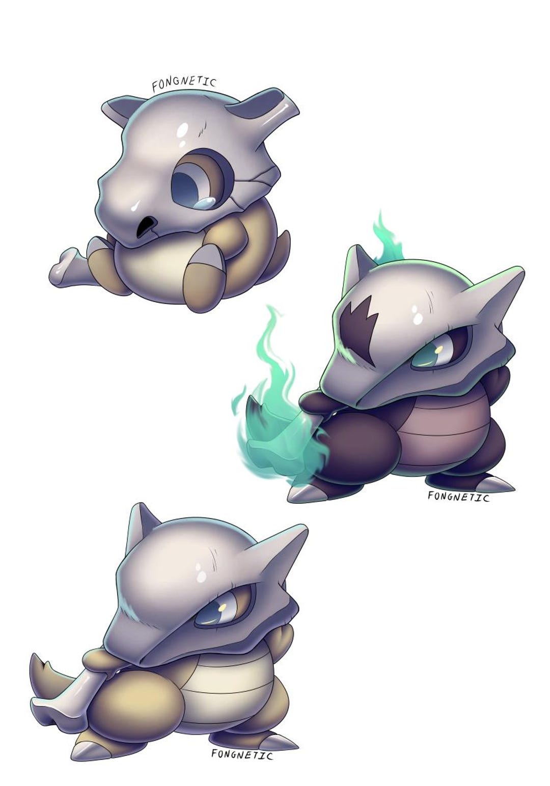 Pokemon Gen 1 Stickers Cubone Line - Etsy