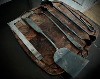 Forged Bbq Tool Set - Etsy