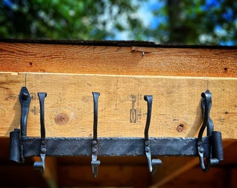 Forged Iron Coat Rack - Etsy
