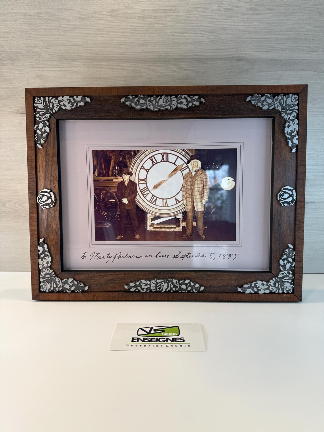 Back to the Future Clock Photo Replica – Wooden Frame – 40th ...