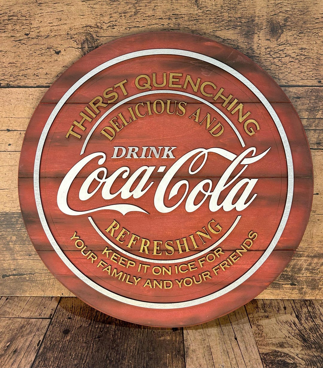 Vintage Coca-cola Wooden Sign – 3D Layered Wall Decor - Etsy