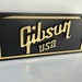 Gibson USA, Decorative Sign, Wooden Sign, Gold Letters, Acrylic Vinyl ...