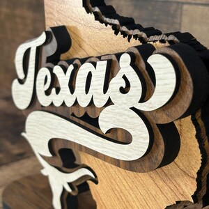 Customizable State Wooden Sign - Texas Multi-layer Design, Texas Sign ...