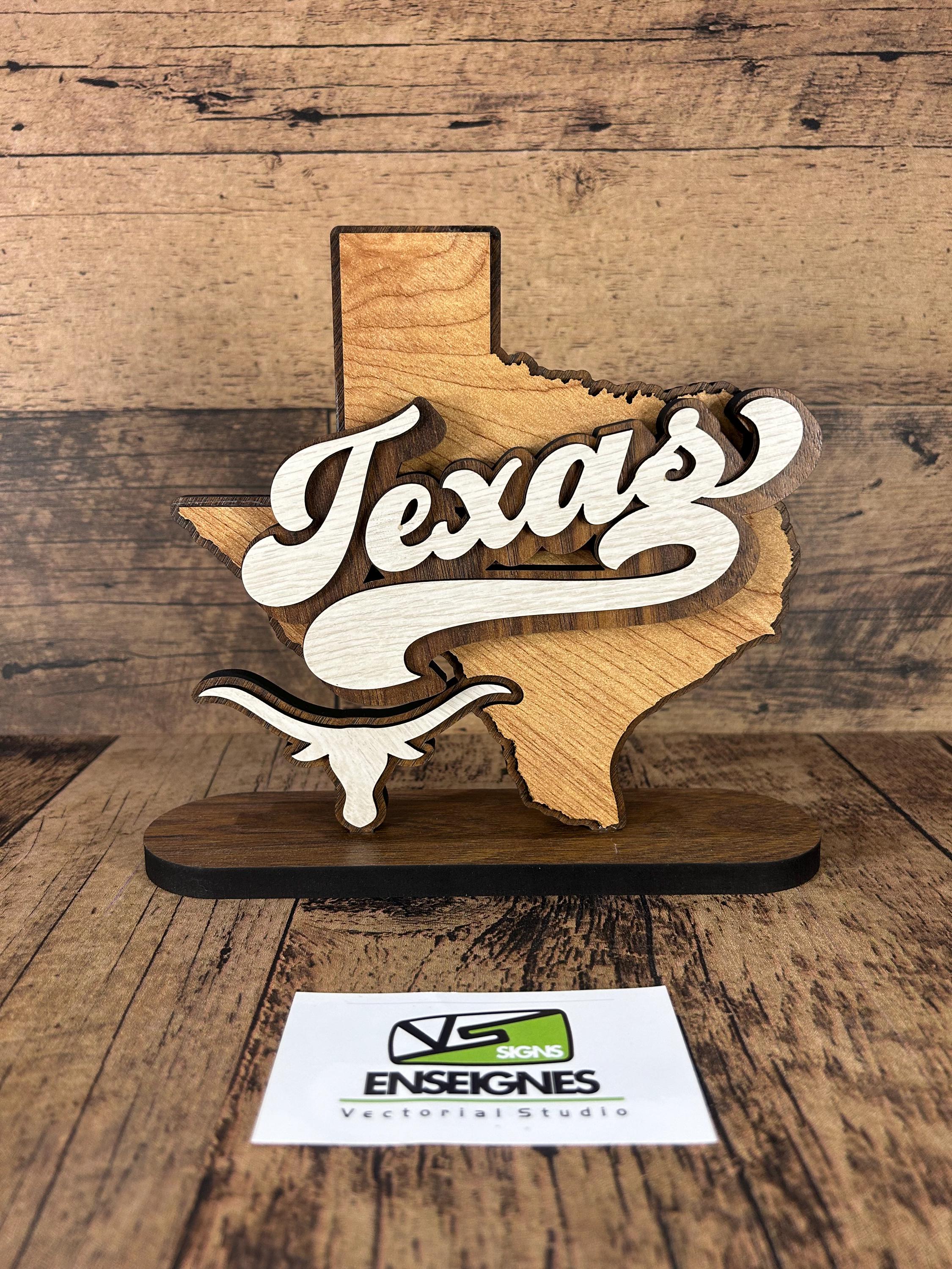 Customizable State Wooden Sign - Texas Multi-layer Design, Texas Sign ...