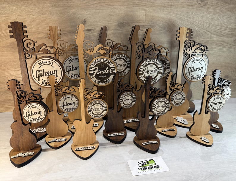 Personalized Guitar Stand - Custom Wooden Display - Custom Guitar Sign ...