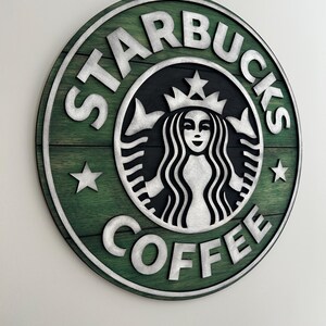 Starbucks Coffee Inspired Wooden Sign - Vintage Style - Etsy
